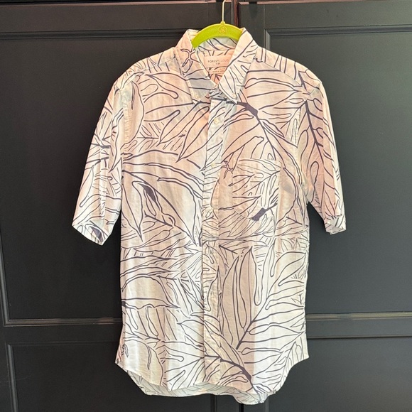Sig Zane | Shirts | Sig Zane Forest Cloud Mens White And Gray Leaf ...